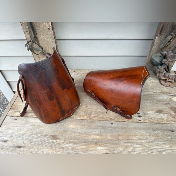 Other | Horse Tack Leather Tapadero Covered Western Stirrups | Poshmark